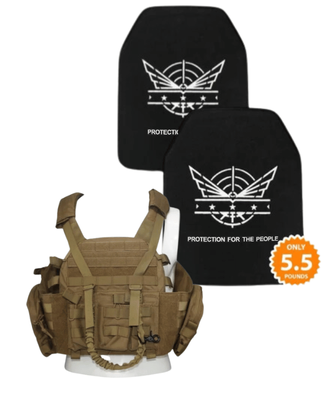 Level IV bundle with plate carrier in Coyote Tan – Level 4 Armor
